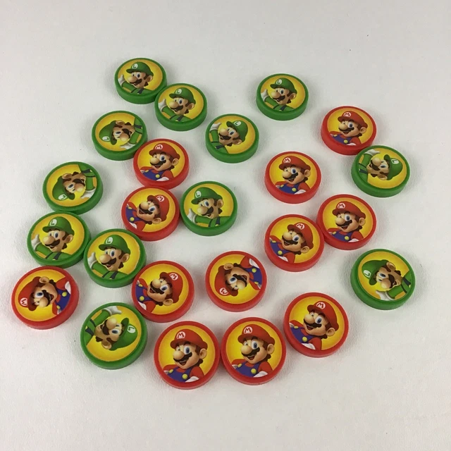 NINTENDO SUPER MARIO Bros Checkers Game Pieces Replacement Tokens Mario ...