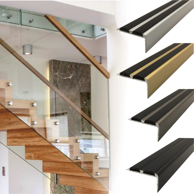ALUMINIUM STAIR NOSING Edge Trim Step Nose Edging Nosings For Carpet ...