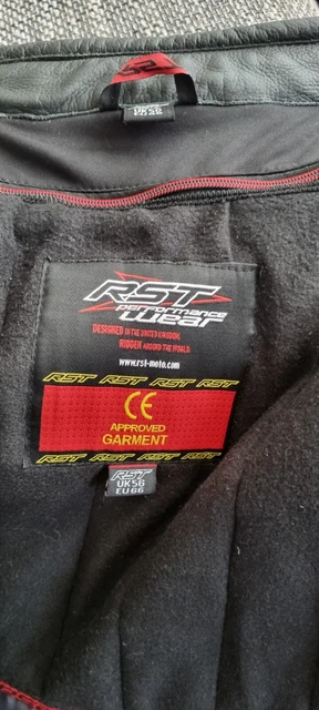 RST BLADE LEATHER motorcycle jacket 56uk £70.00 - PicClick UK