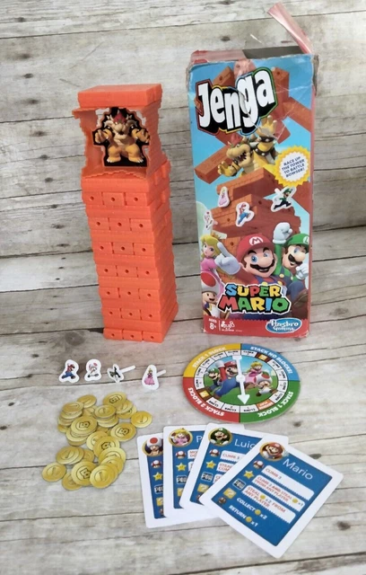 JENGA SUPER MARIO Edition Block Stacking Tower Game Used $11.00 - PicClick