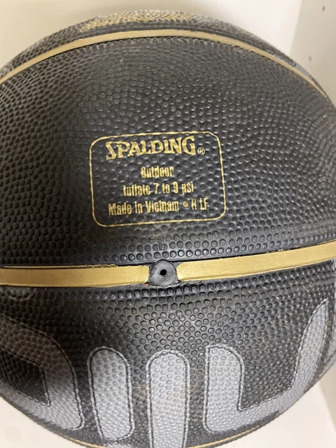 RARE SPALDING NBA Highlight Basketball Ball Inflated Black And Gold $39 ...