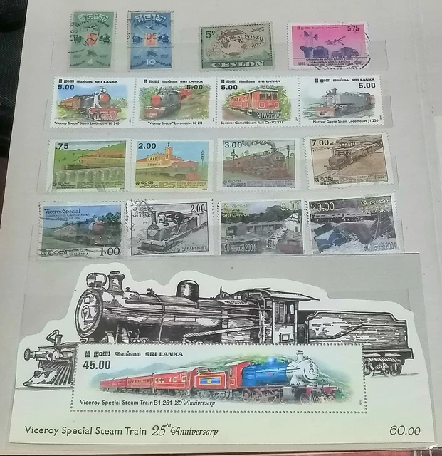EZ~SL SRI LANKA Train Stamp Set Year Of 2011,2004,1989 Souniour Sheet ...