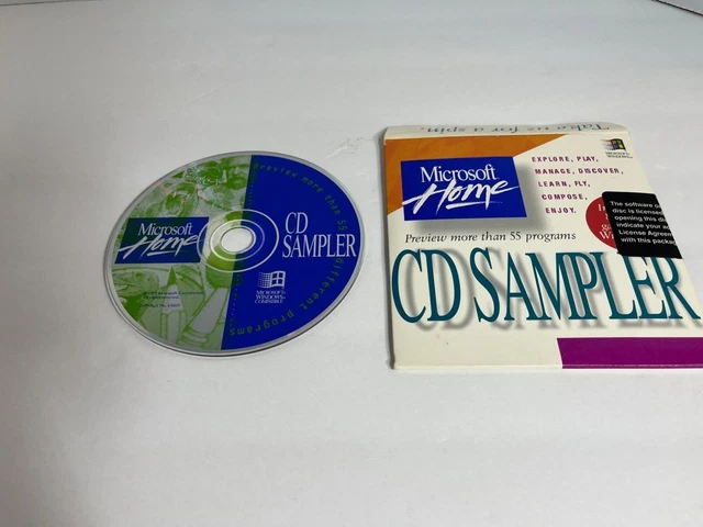 1994 MICROSOFT HOME CD Sampler | Preview more than 55 programs $10.00 ...