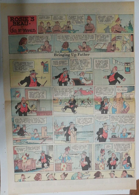BRINGING UP FATHER Sunday by George McManus from 8/15/1943 Full Page ...