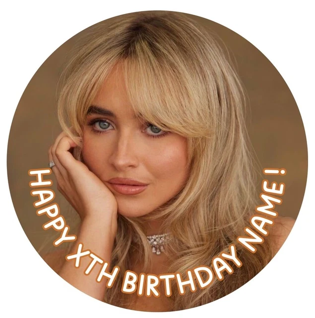 SABRINA CARPENTER PERSONALISED Cake Topper Premium Edible Icing £6.16 ...