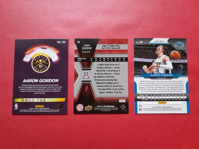 AARON GORDON 3X CARD LOT SP ROOKIE RC PRIZM VARIATION MAGIC NUGGETS 🤩 ...