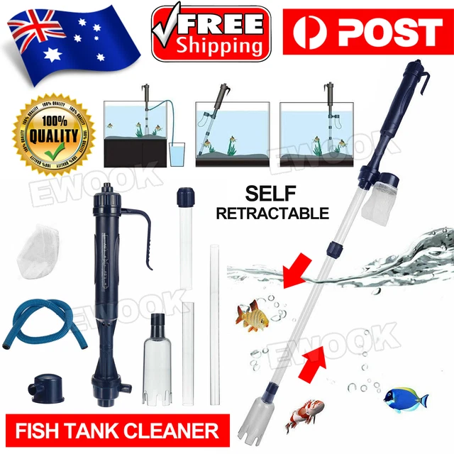 ELECTRIC FISH TANK Cleaner Water Changer Siphon Vacuum Aquarium Gravel ...