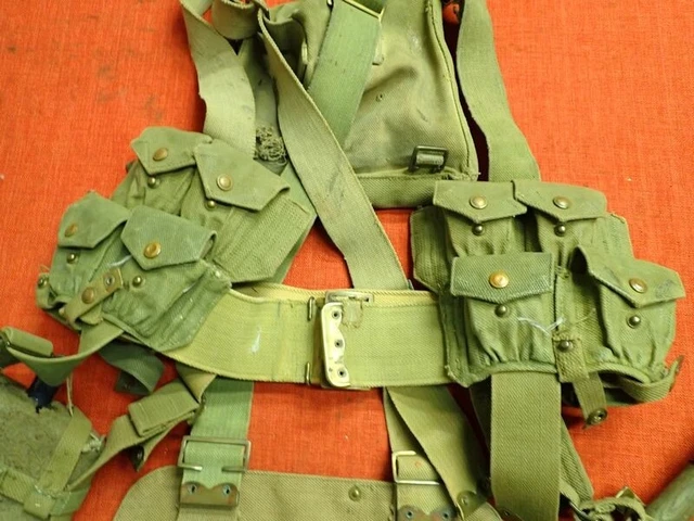 ORIGINAL SET OF Ww1 British Army 1908 Pattern Mills Webbing Webb ...