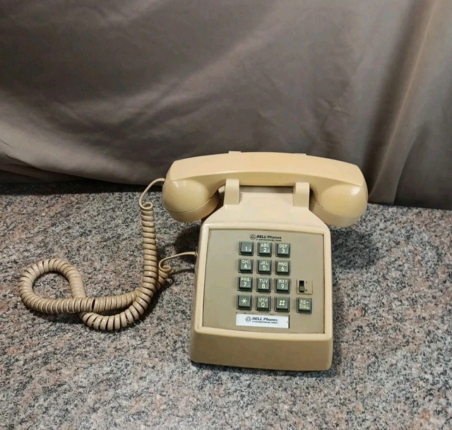 BELL HARVEST GOLD Yellow Touch Desk Phone Vintage Telephone Bell System ...