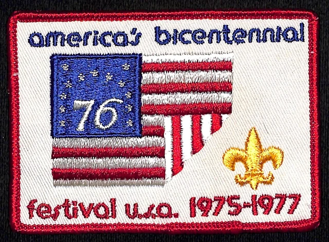 BSA PATCH AMERICA'S Bicentennial Flag Festival U.S.A. 1975-77 Boy ...