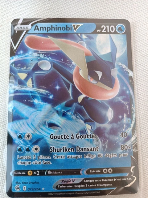 POKEMON AMPHINOBI V 73/264 Ultra Rare EB08 Epee et Bouclier Poing de ...