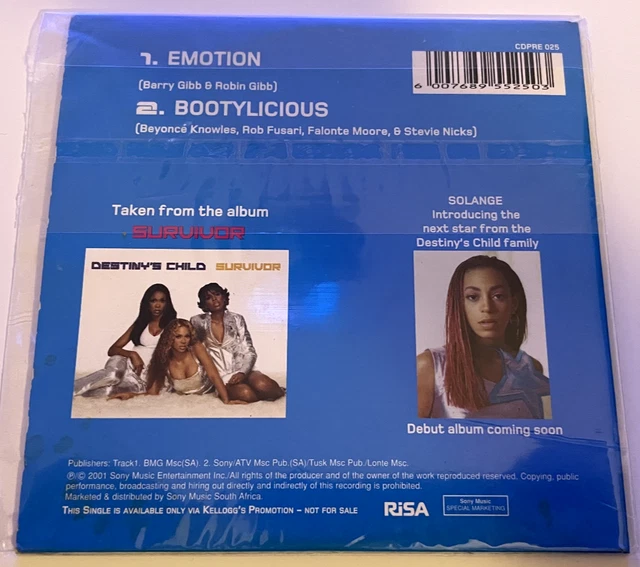 DESTINY'S CHILD CD Emotion / Bootylicious RARE SA Beyoncé Kellogs ...