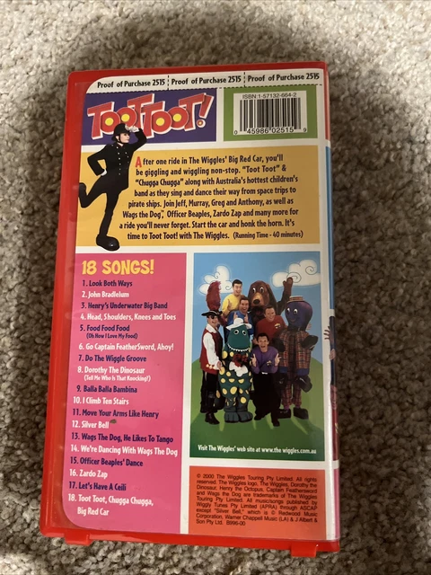 THE WIGGLES - Toot Toot! (VHS, 2001) RARE Red Clamshell Case $13.79 ...