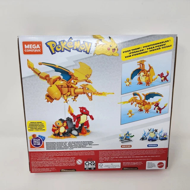 MEGA CONSTRUX CHARMANDER Evolution Set, Charmeleon, Charizard, Pokemon ...
