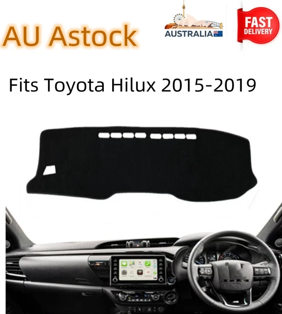 FITS TOYOTA HILUX 2015-2019 DashMat Dashboard Mat Cover Suede Anti-slip ...