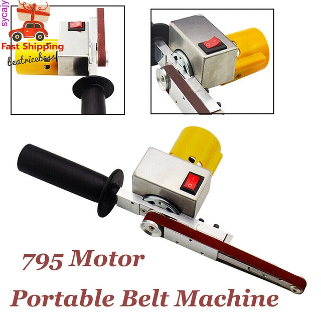 HAND-HELD ELECTRIC BELT Sander Mini Grinder Small Machine With 10 ...