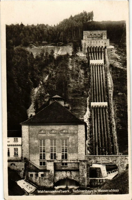 CARTOLINA CPA WALCHENSEEKKRAFTWERK - casa a turbina e castello ad acqua ...