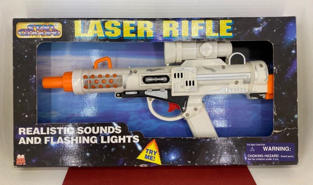 VINTAGE 90S - STAR COMMAND - Laser Rifle Toy Gun - Lights & Sounds ...