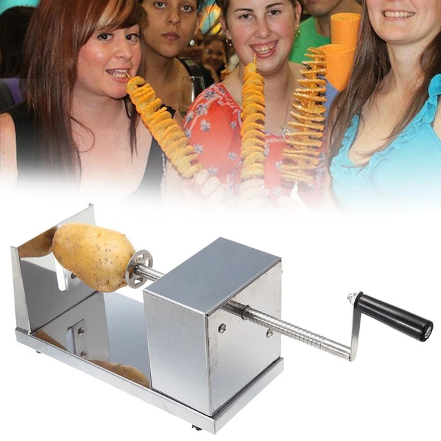 SPIRAL POTATO SLICER Fruit Twister Chip Cutter Kitchen Potatoes Cutter ...