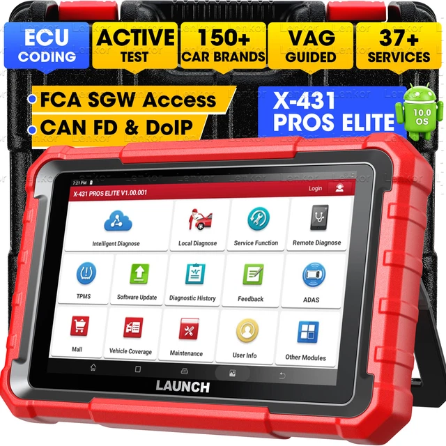 LAUNCH X431 PRO Elite V5.0 Valise Diagnostic Auto Bidirectionnel obd2 Codage ECU EUR 599,00 ...