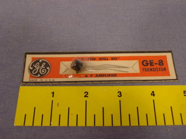 *RARE PACKAGED VINTAGE GE-8 1962 BLACK TRANSISTOR UNOPENED NEW $23.99 ...