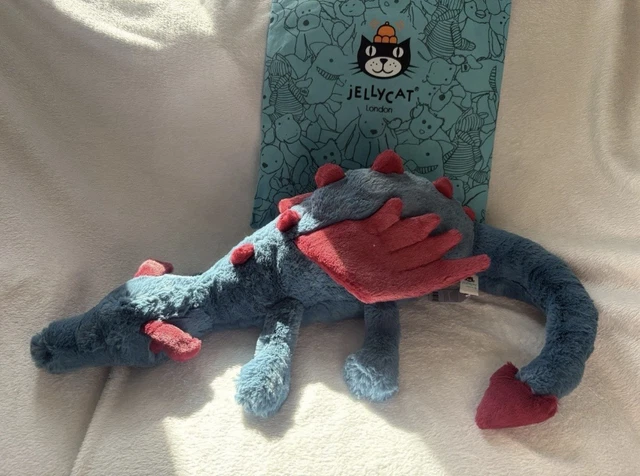 JELLYCAT HUGE DEXTER Dragon, BNWT, Genuine Jellycat , Rare And Retired ...