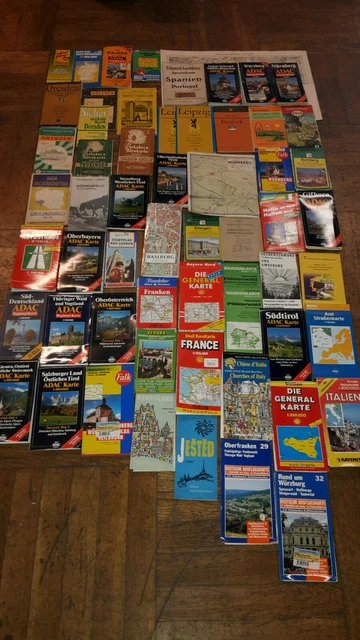 GROSSE SAMMLUNG STADTPLÄNE, Landkarten, Reisekarten, Wanderkarten, Straßenkarten EUR 111,00 ...