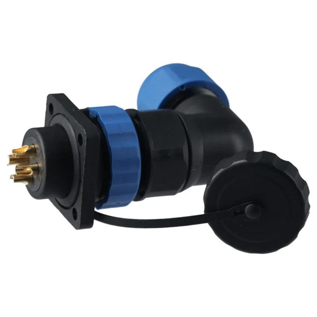 4 PIN PLUG Connector 90 Degree Industrial Power Connector Audio Car ...