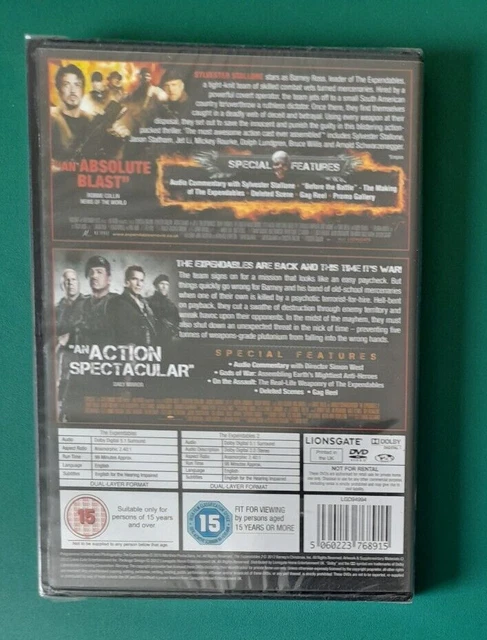 THE EXPENDABLES / The Expendables 2 (2012/2010) Two Film Set DVD - New ...