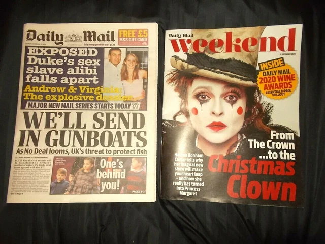 THE DAILY MAIL UK Newspaper 12/12/20 December 12th 2020 Barbara Windsor ...