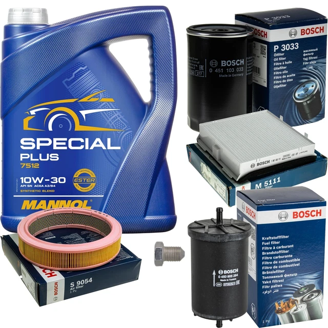 BOSCH INSPECTION SET 5L MANNOL Special Plus 10W-30 Pour VW Golf II 1.3 ...