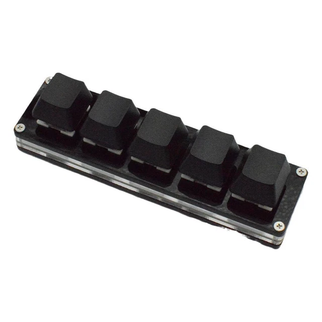 5-KEY MINI MECHANICAL Keyboard Custom Shortcut Programmable M0B0 Hds ...