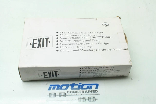 BIZLINE RX3GWE ILLUMINATED Exit Sign Green LED's 120/277V £14.47 ...