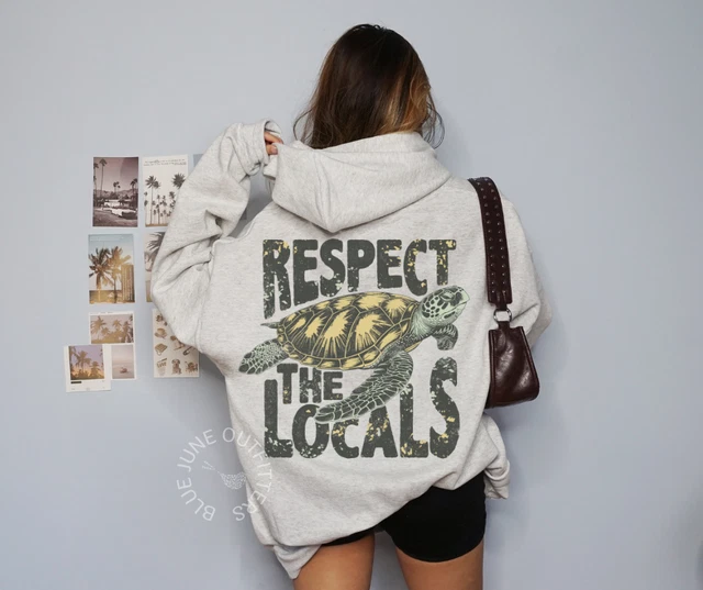 RESPECT THE LOCALS | Sea Turtle Sea Life Hoodie $36.00 - PicClick