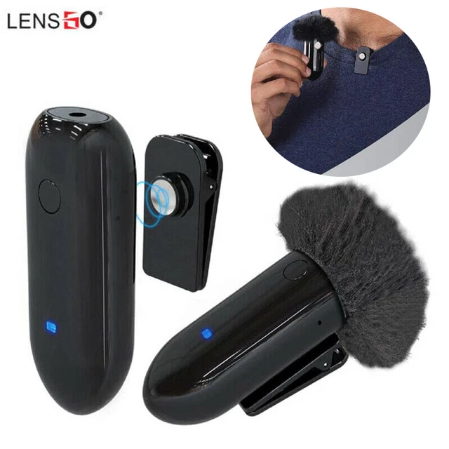 LENSGO LWM 318C Clip-on Lavalier Wireeless Mic Microphone For Phone SLR ...