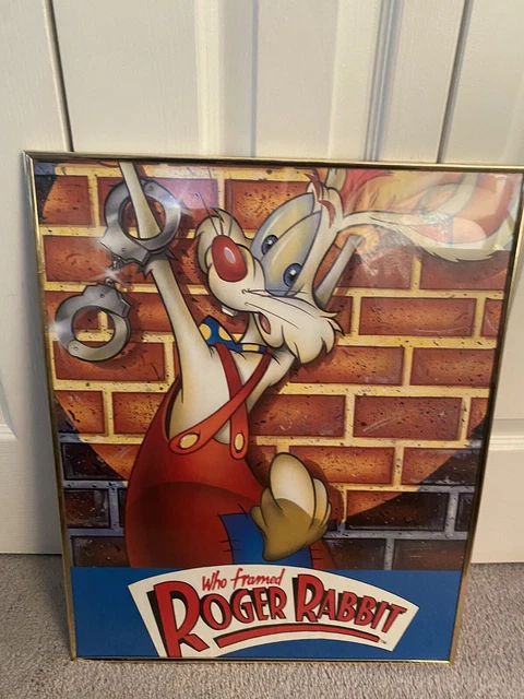 RARE VINTAGE 1987 Disney Who Framed Roger Rabbit Promo Poster 17x17 ...