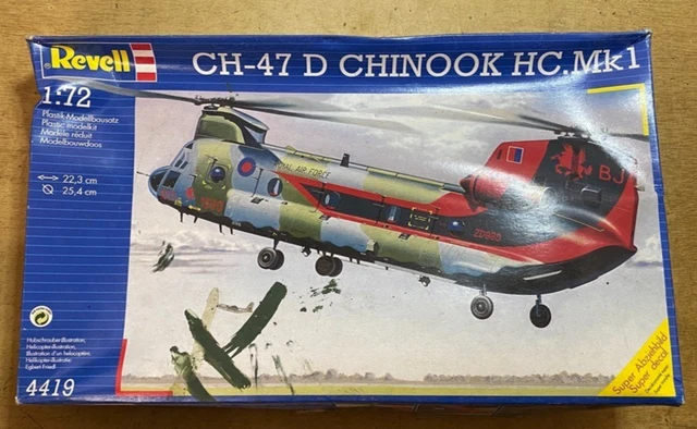 REVELL CH-47 D Chinook HC Mk1 Helicopter Plastic Model Kit 4419 EUR 12 ...