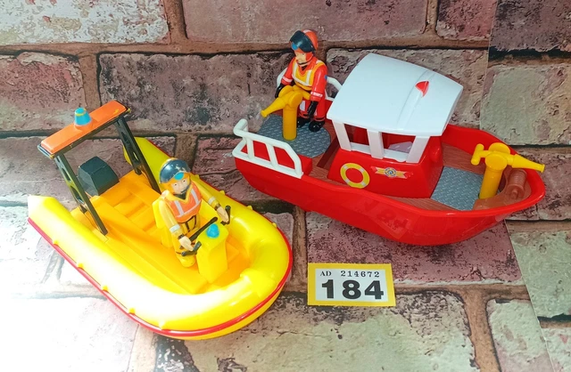 FIREMAN SAM PUSH Along Ocean Rescue Boat Titan, Neptune & Figures Toy Playset £20.43 - PicClick UK