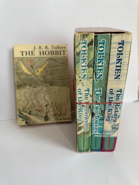 THE LORD OF the Rings & The Hobbit 1974 Unwin Paperback Book Set J.R.R ...