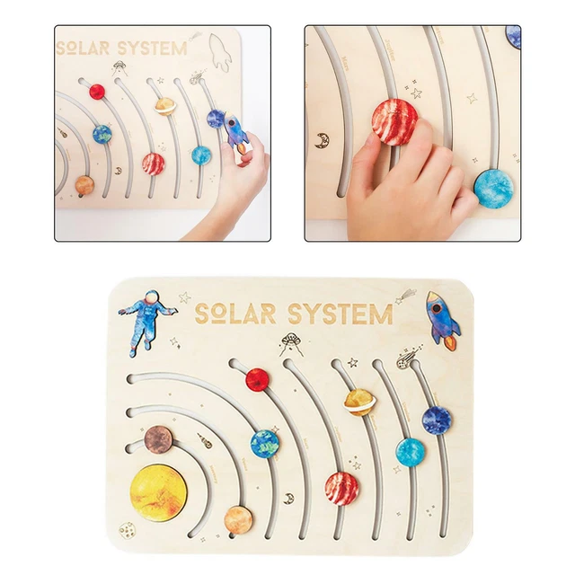 MONTESSORI SOLAR SYSTEM Model Board Eight Planets Recognition ...