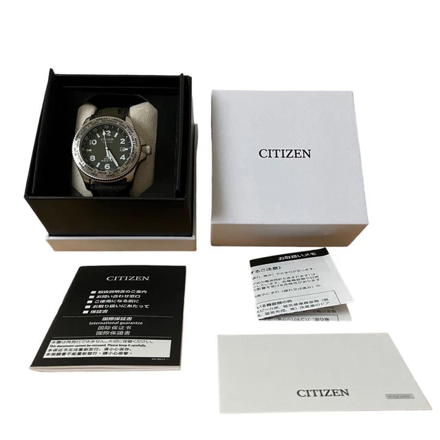 CITIZEN PROMASTER BJ7100-23X GMT Box World Time Eco drive Solar Montre ...
