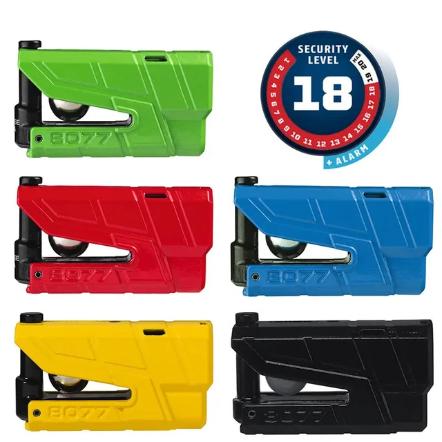 ABUS LOCK GRANIT Detecto X-Plus 8077 Motocross MTB Motorcycle Brake ...