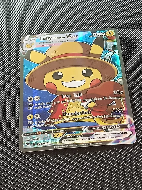 PIKACHU POKEMON LUFFY One Piece Op Pika Cards Card Holo Prism Manga ...