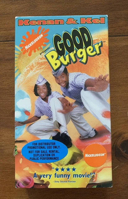 NICKELODEON GOOD BURGER Kenan & Kal Orange Promotional VHS -untested ...