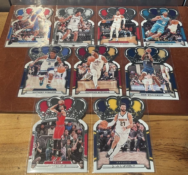 LOT 9 NICK Smith Jr Anthony Edwards 2023-24 Panini Crown Royale Base -5 ...