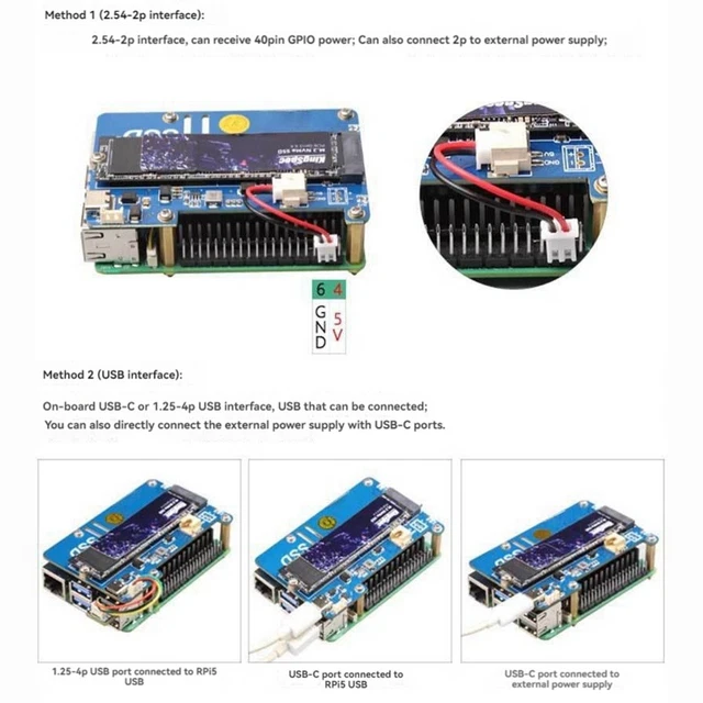 MPS2280P PCIE M.2 NVME SSD Expansion Board for 5 Support 2280/2242 ...