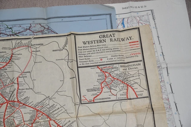 GREAT WESTERN RAILWAY MAP showing the whole business - late 30's ...