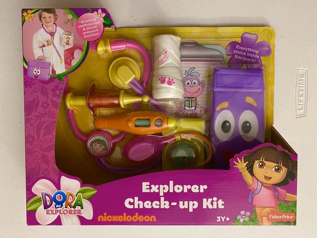 DORA THE EXPLORER Check Up Kit Fisher Price NIB SEALED Doctor Nurse dora-the-explorer-check-up-kit-fisher-price-nib-sealed-doctor-nurse