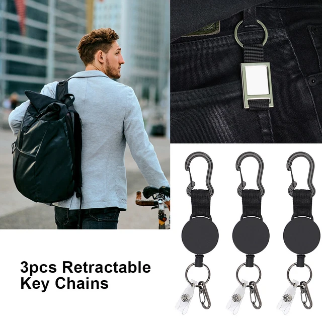 3PCS FLEXIBLE EXTENDABLE Lanyard Walking Badge Heavy Duty Traveling Key ...
