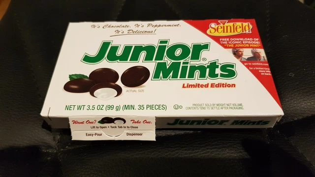 JUNIOR MINTS SEINFELD Empty Box 30th Anniversary Limited Edition 2019 ...